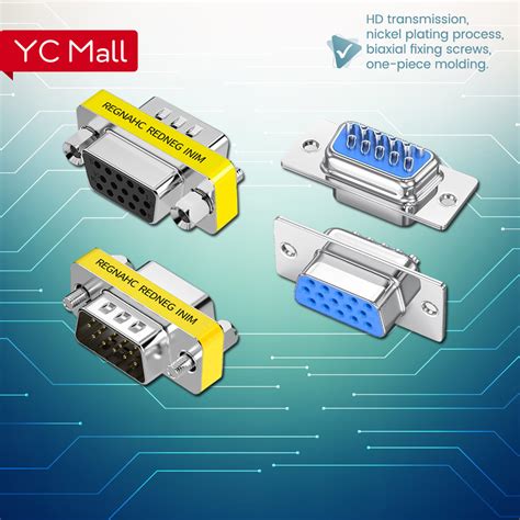 Serial Vga Db15 Hd15 M M F F M F 15 Pin Gender Solder Cup D Sub