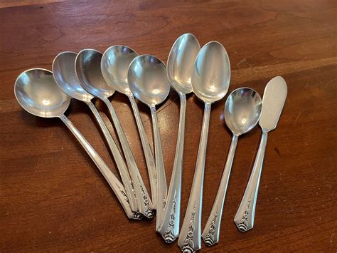 Holmes And Edwards Spring Garden Pattern 1949 Silverplate And Serving Pieces Etsy