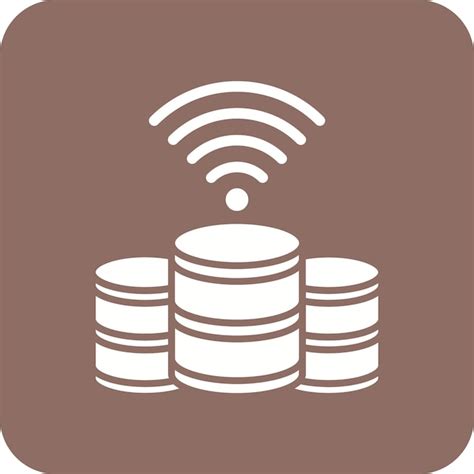 Premium Vector Wireless Database Icon