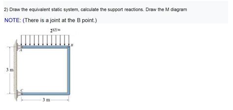 Solved 2 Draw The Equivalent Static System Calculate The