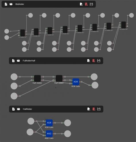 Circuitry Using Circuit Simulator Can Find It On Itch Io And Recently Built An 8bit Adder As