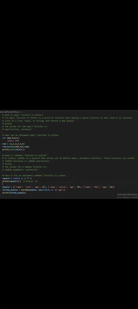 Python Lambdafunction Mapfunction Datascience Pythontips