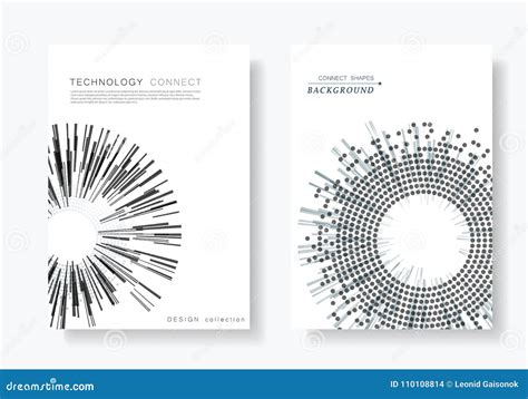 Vector Brochure Cover Design Templates Circle Collection Stock Vector Illustration Of Page