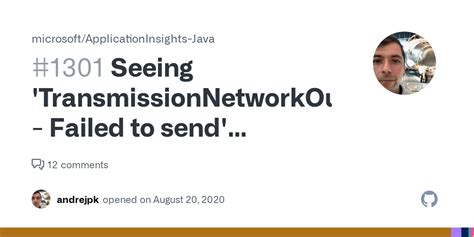 seeing transmissionnetworkoutput failed to send exception in app