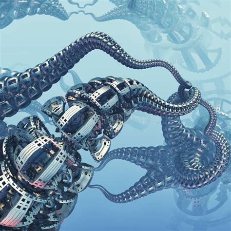 Futuristic Metallic Structure Stock Illustration Illustration Of Background Bright 35202811