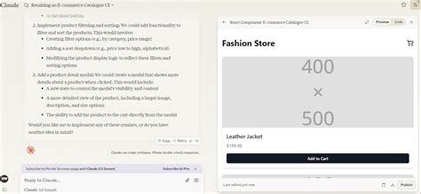 implementing claude s artifacts feature for ui visualization