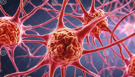 Neurons And Synapses In A Network Illustrating Neural Connections And Communication Stock Image