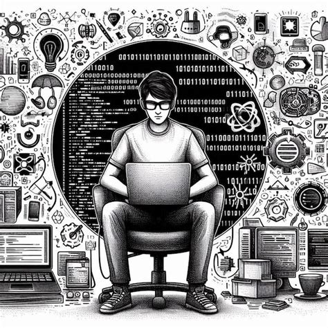 Silhouette Of A Software Developer Premium Ai Generated Image