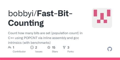 Github Bobbyifast Bit Counting Count How Many Bits Are Set