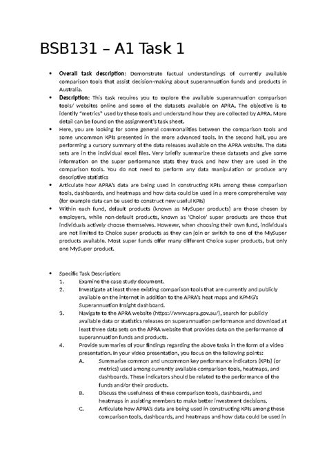 Bsb131 A1 Task 1 Bsb131 A1 Task 1 Overall Task Description Demonstrate Factual