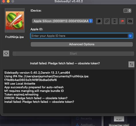 getting this error when trying to sideload r sideloadly