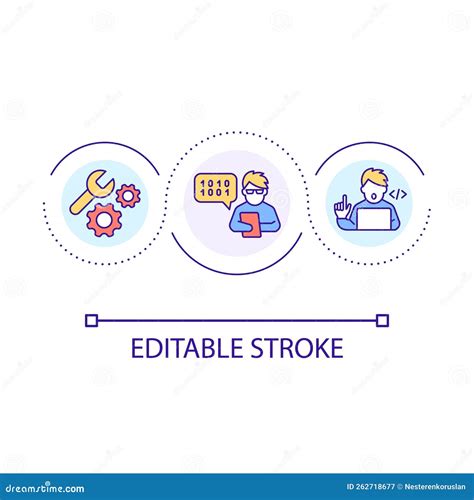 Software Testing Loop Concept Icon Stock Vector Illustration Of Solution Line 262718677