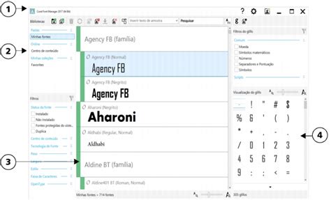Corel Font Manager Ajuda Explorando O Gerenciador De Fontes Do Corel