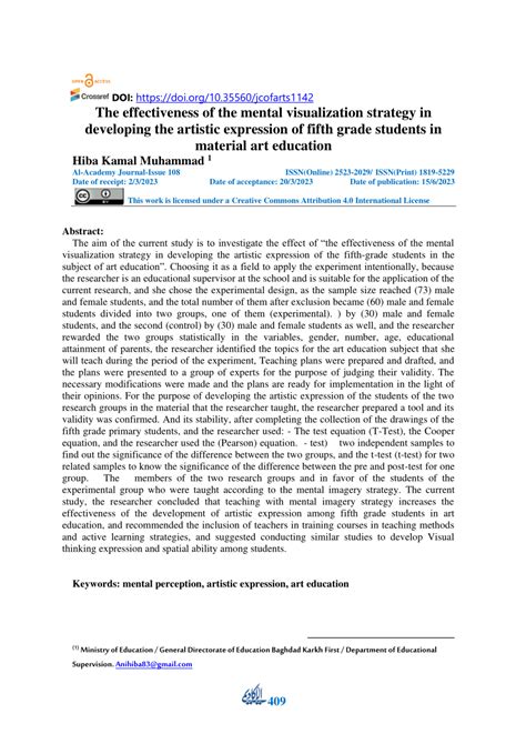 Pdf The Effectiveness Of The Mental Visualization Strategy In