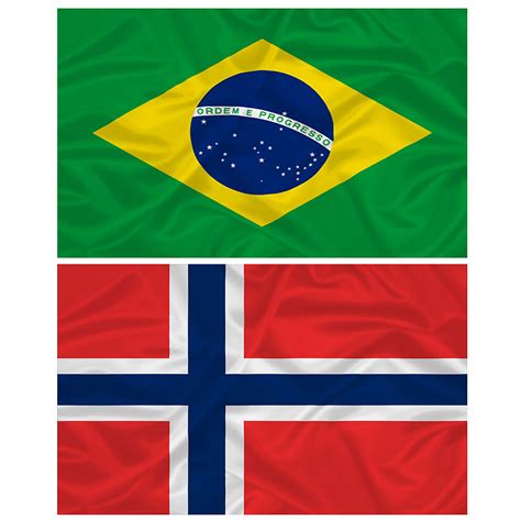 Bandeira Da Noruega Do Brasil 145cm X 90cm Da Marca Minha Bandeira