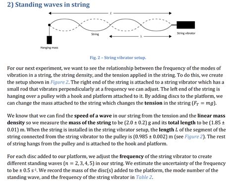 Solved 2 Standing Waves In String String String Vibrator Chegg Com