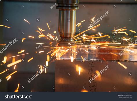 Cnc Milling Machine Cutting Mold Part Stock Photo 1160620885 Shutterstock