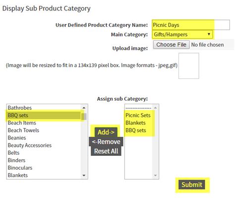 Populating Your Products Menu Gun Web Systems Support Centre