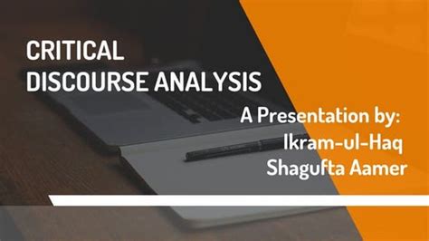 Introducing Critical Discourse Analysis Pptx