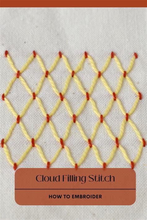Cloud Filling Stitch Library Of Hand Embroidery Stitches