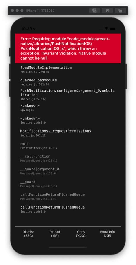 Invariant Violation Native Module Cannot Be Null · Issue 1421 · Zo0rreact Native Push