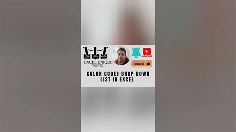Create A Color Coded Drop Down List In Excel