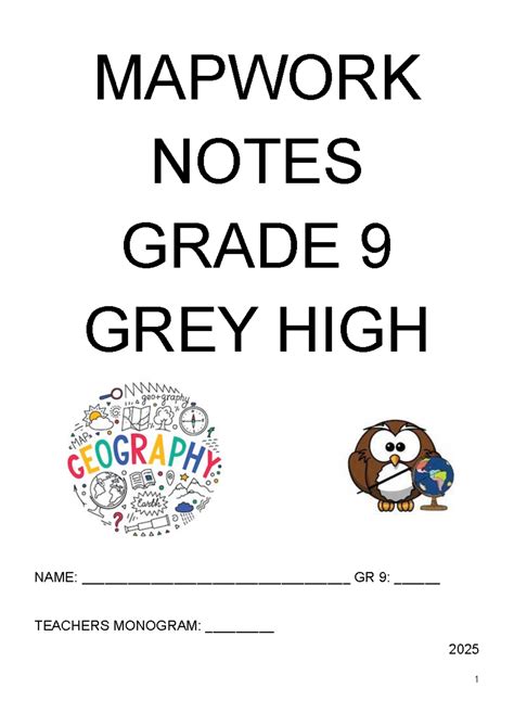 Grade 9 Mapwork Worksheet Contours And Topographic Features Studocu