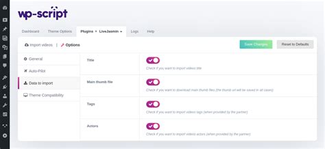 Data To Import Wp Script Documentation