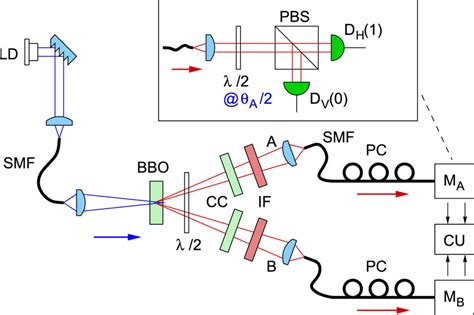 Schematic Of The Experimental Set Up Polarization Correlations Of Download Scientific Diagram