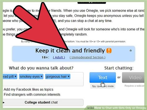 How To Chat With Girls Only On Omegle 4 Steps With Pictures