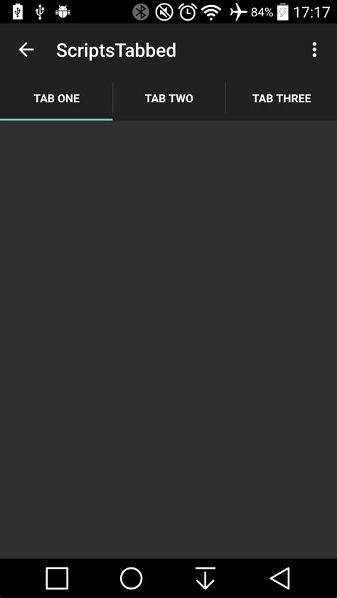 android how do i add text and other things in tabs 2 and three