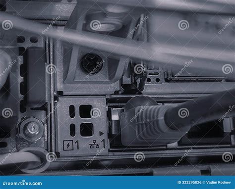 Network Connection Technology With Network Switch Router Ethernet Cables And Status LED To Show