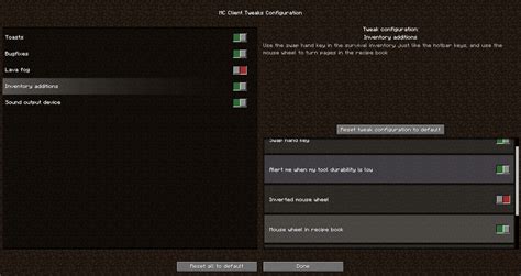 MC Client Tweaks Minecraft Mods CurseForge