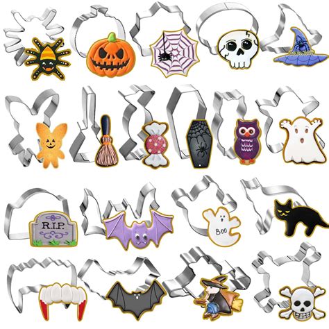 Metal Halloween Cookie Cutters 19 Pcs Cookie Cutters