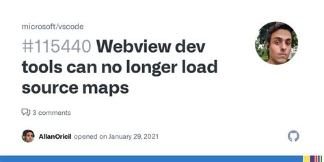 Webview Dev Tools Can No Longer Load Source Maps · Issue 115440 · Microsoftvscode · Github