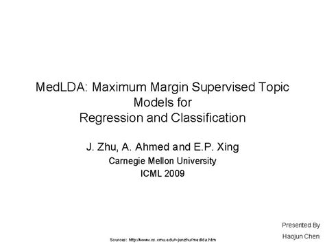 Med Lda Maximum Margin Supervised Topic Models For