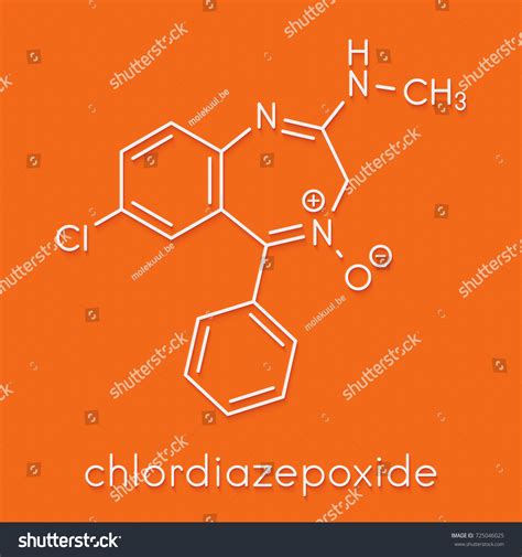 Chlordiazepoxide Sedative Hypnotic Drug Chemical Structure 스톡 일러스트 725046025 Shutterstock