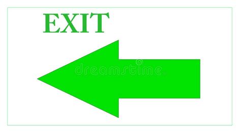 Exit Sign Left Arrow Stock Illustrations Exit Sign Left Arrow Stock Illustrations