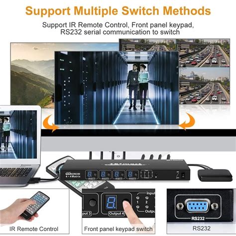 TESmart Matrix HDMI Switch K HD P Support To EDID HDMI Matrix Splitter X K Hz HDMI