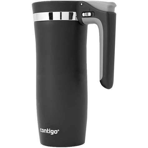 Contigo Stainless Steel Travel Mug With Autoseal Lid And Handle Black