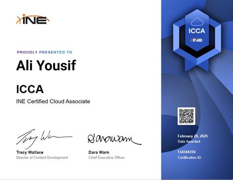 Im Thrilled To Announce That Ive Completed My Second Certificate The Ine Certified Cloud