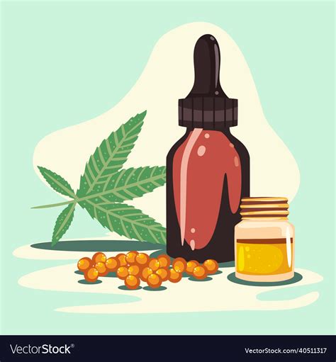 Cbd Cannabis Card Royalty Free Vector Image Vectorstock