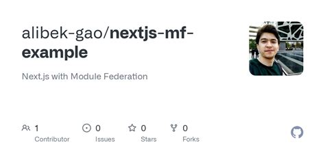 Github Alibek Gaonextjs Mf Example Nextjs With Module Federation