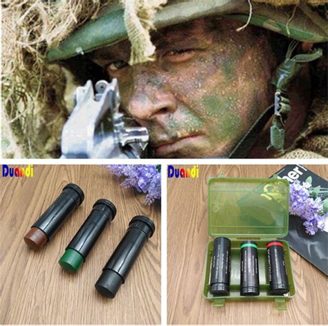 三色迷彩化妆油伪装油彩特种兵球迷cs野战伪面部脸彩 阿里巴巴