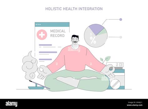 Humanistic Psychology Concept A Man Meditates Alongside Medical