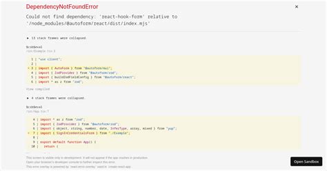 Autoform Mui Demo Codesandbox