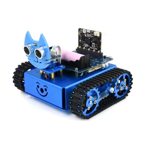 Kit De Construcción De Robot Con Orugas Kitibot Starter De Waveshare Basado En Bbc Microbit