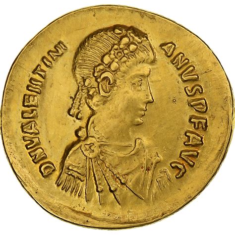 Valentinian Ii Solidus 383 388 Constantinople Gold Ric 69b