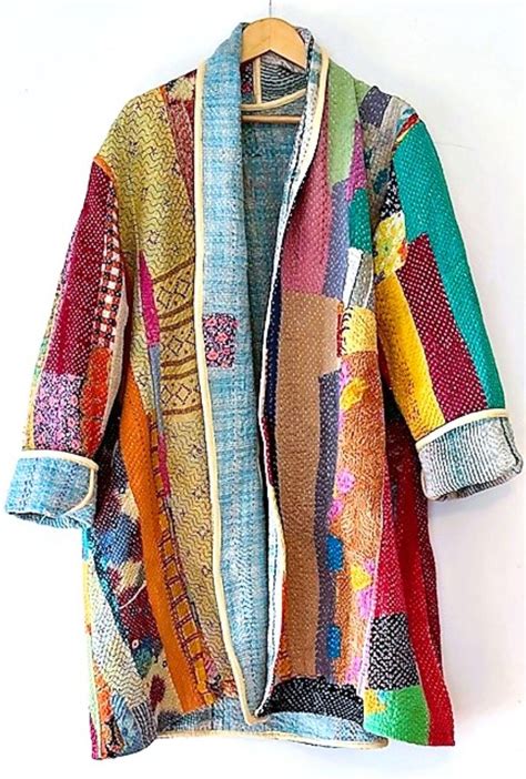 Specialty Collection Designer Patchwork Hand Embroidered Jacket Fully Reversible Bold Etsy