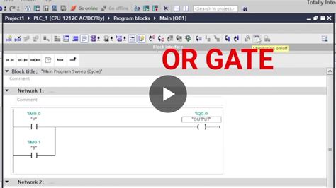 Or Gate Ladder Logic Siemens Plc Tia Portal Plc Siemens Inayat Ur Rahman